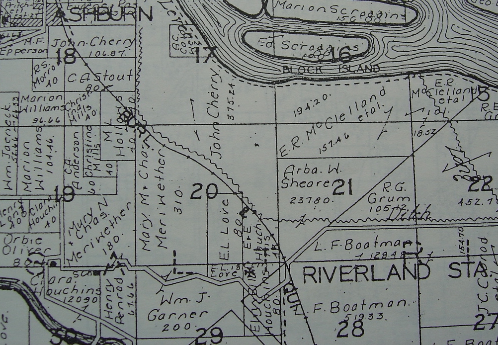 1824 Plat of the Ashburn to Love (Riverland) Station Area, Salt River ...