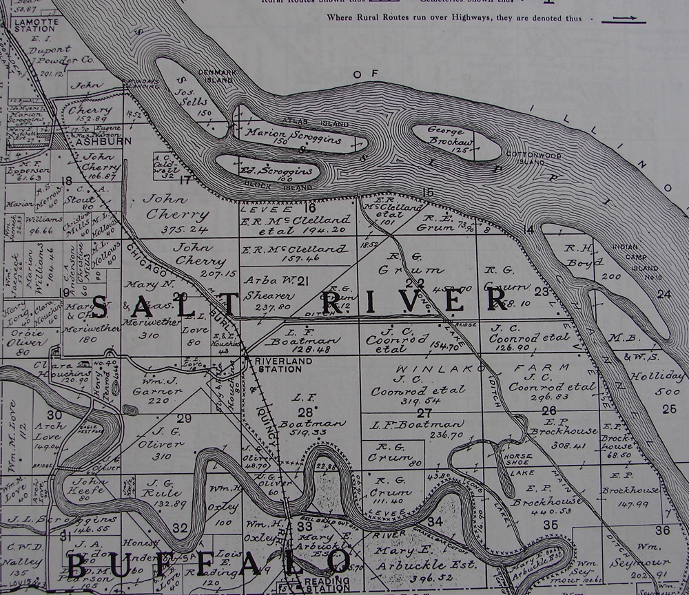 1924 Plat of the Ashburn to Riverland Station Area, Salt River Twp ...