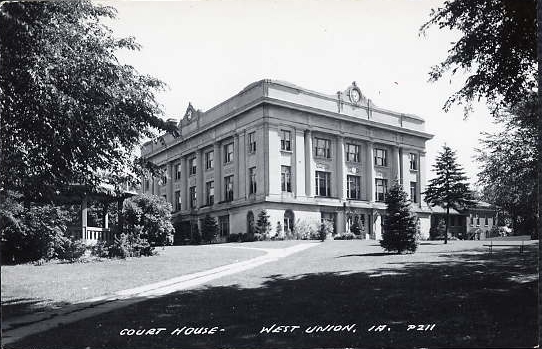 First and Second Fayette County Iowa Court House